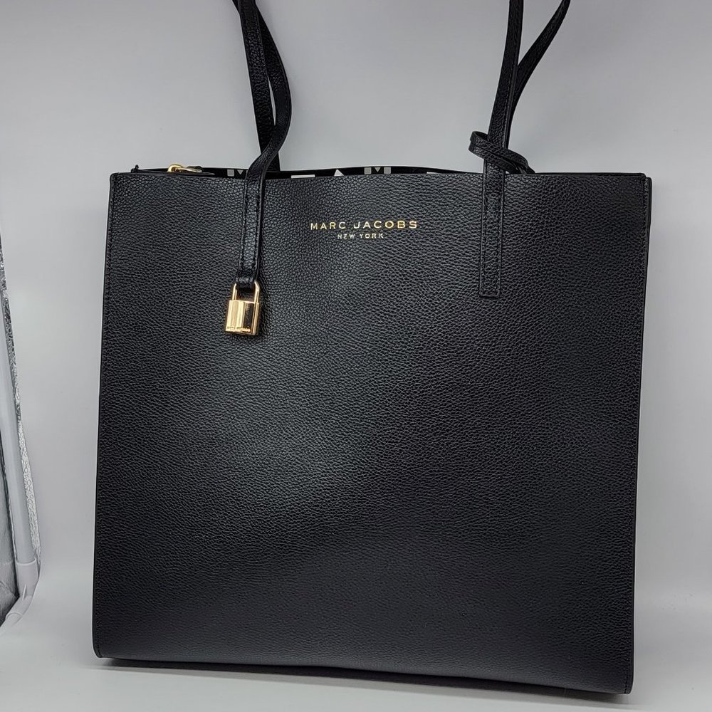 Marc Jacobs The Grind Tote Black Leather - Gem